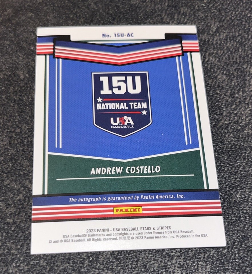2023 USA Stars & Stripes ANDREW COSTELLO Auto ROOKIE AUTOGRAPH | eBay