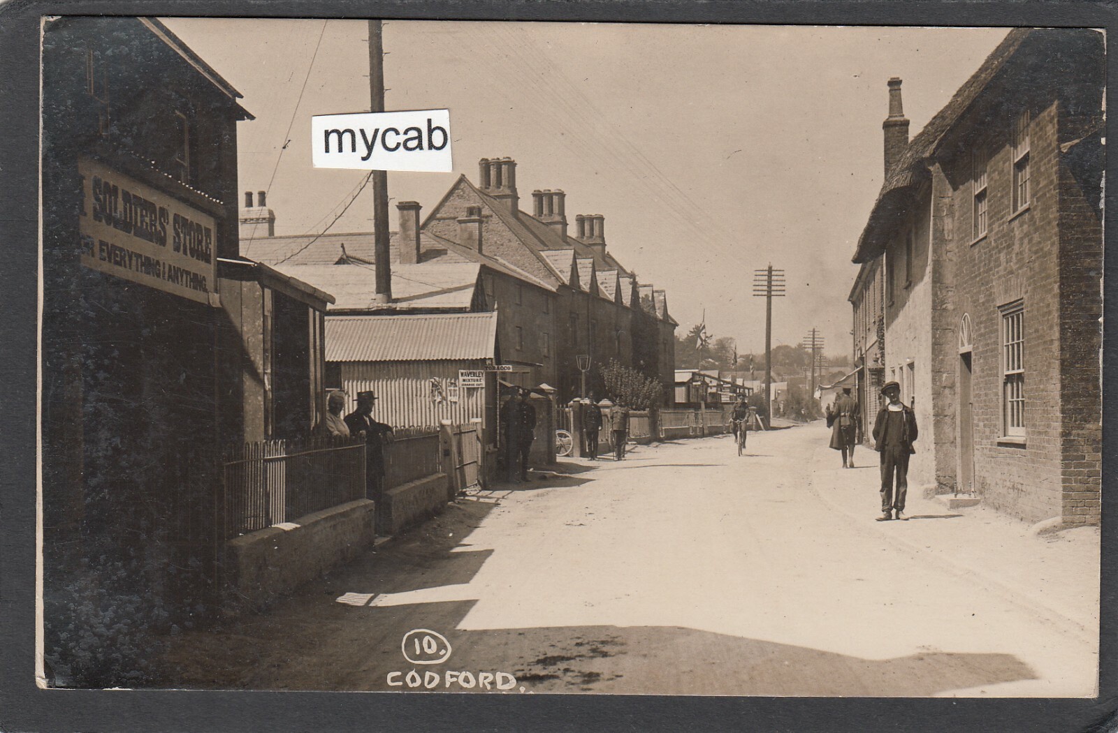 Postcard Codford nr Warminster Wiltshire military shops RP by Marett of ...