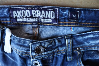 Blue Denim AKOO Brand Jeans 38 | eBay