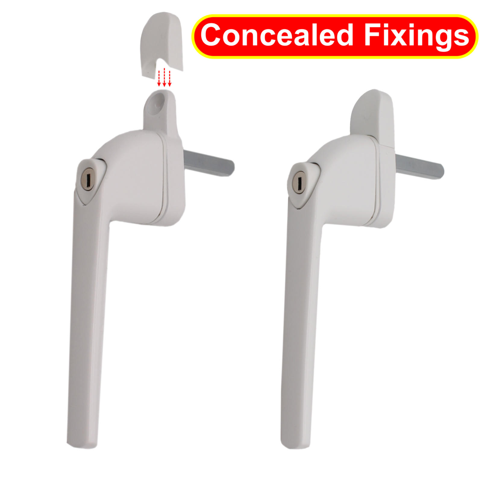 uPVC Mila Window Handle Universal Espag Inline Hero Key Locking Double ...