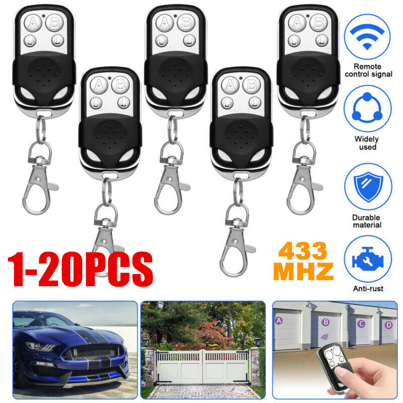 1-20pc Electric Cloning Universal Gate Garage Door Remote Control Key ...