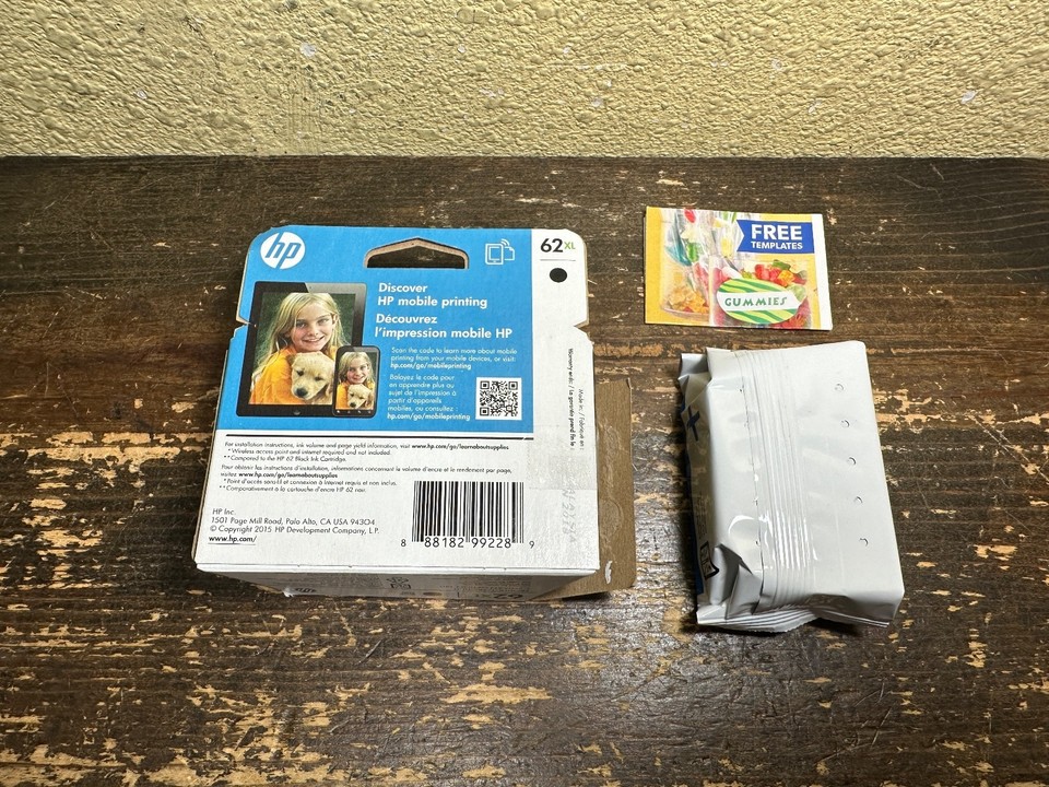 HP 62XL Black Ink Cartridge NEW Genuine OEM Open Box Sealed | eBay