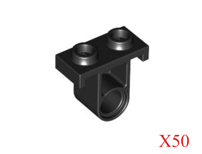 Lego Black Technic Pin Connector Plate One Hole on Bottom Parts Pieces ...