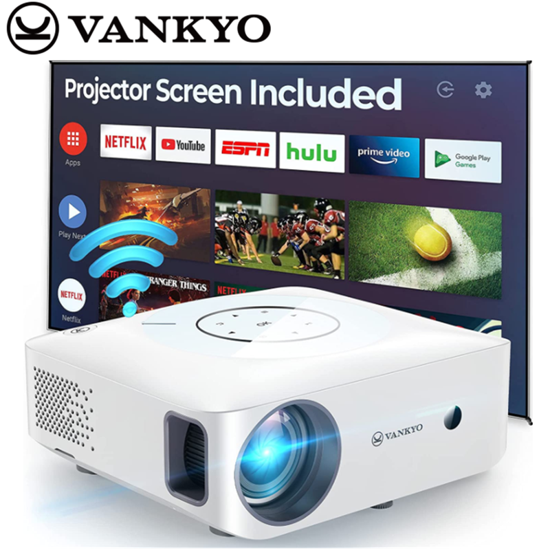 VANKYO HD 1080P WiFi Wireless Home Theater 4k Video LCD Projectors+ 100 ...