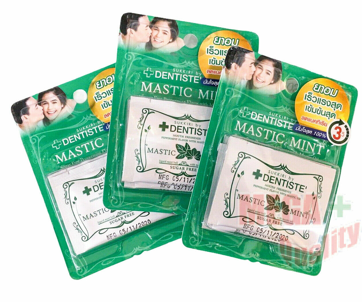 4x Sukkiri By Dentiste Mouth Freshener Mastic Mint Ball Sugarfree Fresh ...