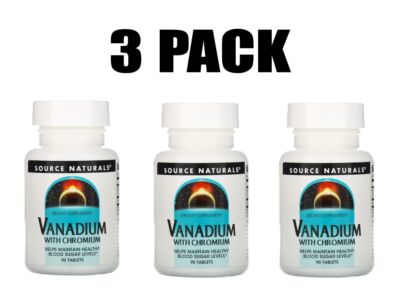 Source Naturals, Vanadium with Chromium, 3 PACK, 90 Tablets each (270 ...