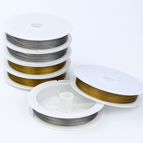 1 Roll 0.3-1.0mm Stainless Steel Tiger Tail Beading Wire Cord for ...