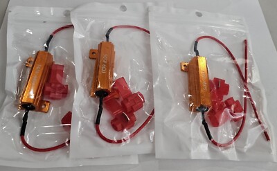 3 Led Light Bulb Load Resistor Corrector Turn Signal Park Blink Fix 50w ...