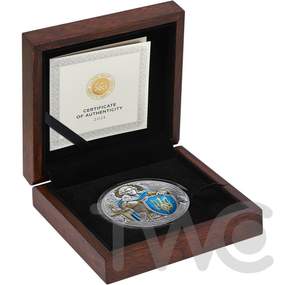 St.Michael: The Patron of Kyiv(Ukraine) 5oz Antique finish Silver Coin ...