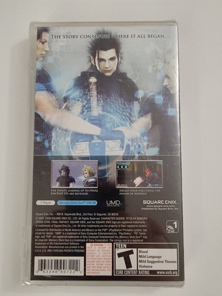 Crisis Core: Final Fantasy VII (PSP, 2008) Brand New Factory Sealed | eBay