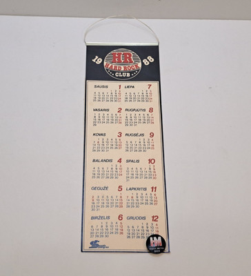Vintage Hard Rock Club 1988 rock calendar With badge Heavy Metal Rock ...