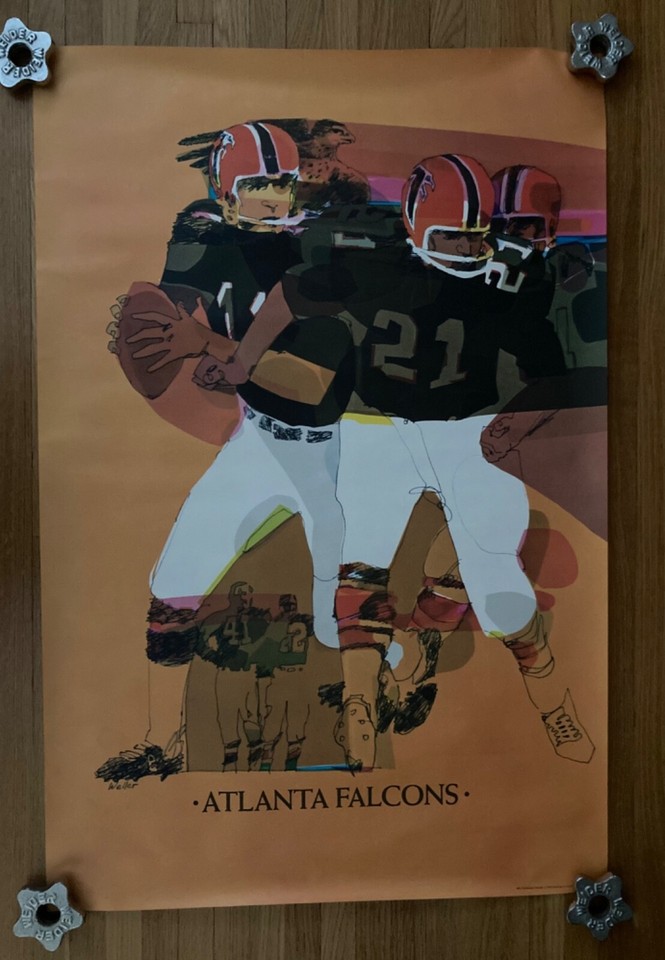 Atlanta Falcons Vintage 1968 NFL Team Poster | eBay