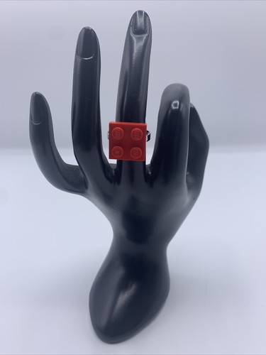 Lego Ring Red Square Made With 100% Lego Bricks Handmade | eBay