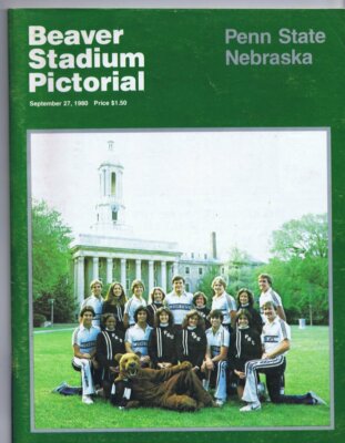 ORIGINAL Vintage Sept 27 1980 Penn State vs Nebraska Football Program ...