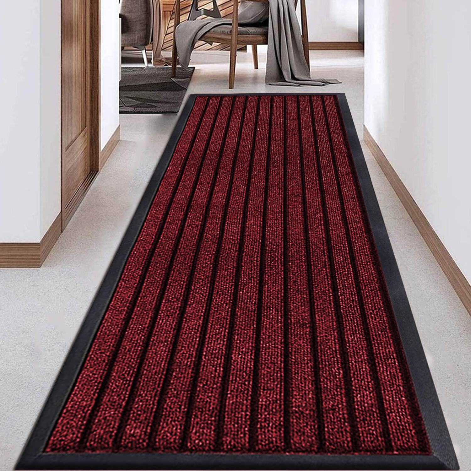 Non-Slip Long Hallway Rubber Runner Indoor Outdoor Waterproof Rug Door ...