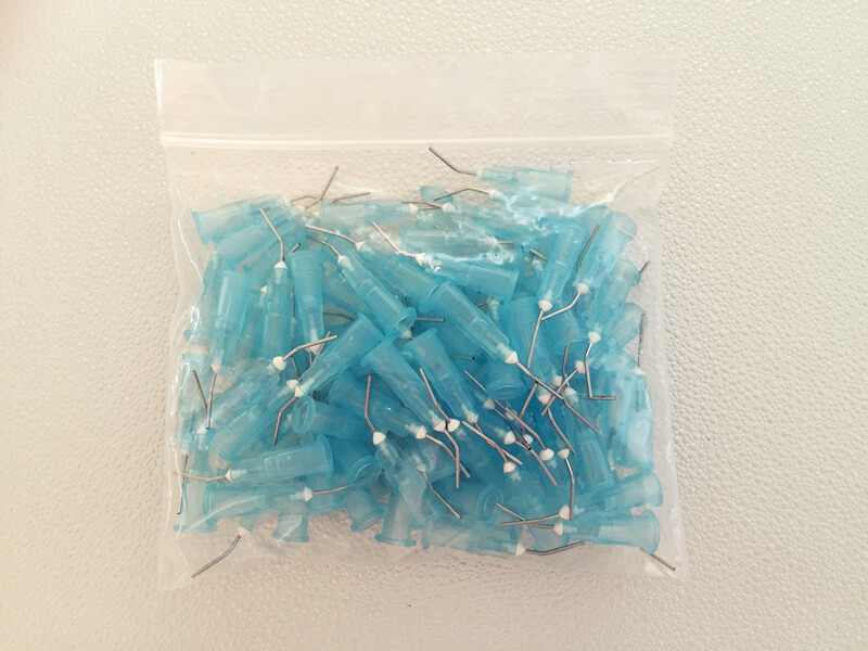 1000PCS 22 GAUGE PRE BENT FLOW DENTAL NEEDLE TIPS BLUE FOR ETCH | eBay