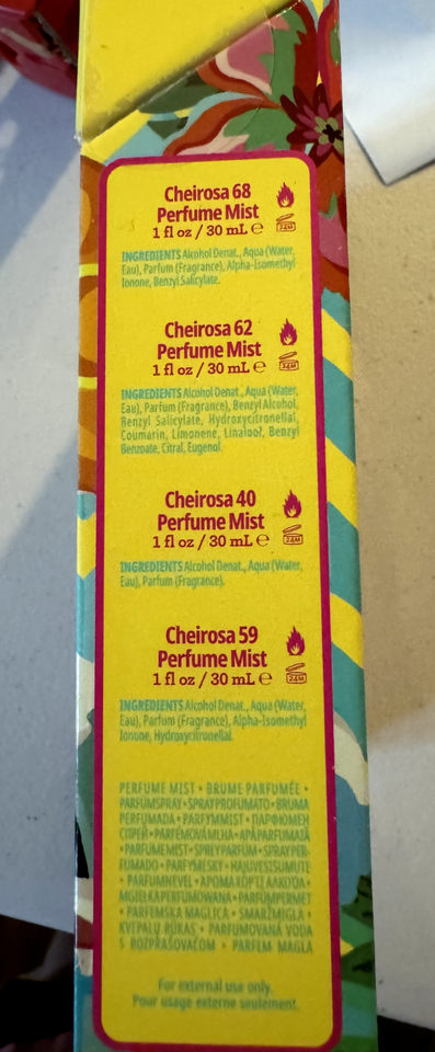 Sol de Janeiro Cheirosa Travel Perfume Mist Set 68, 62, 40, 59 1oz ea ...