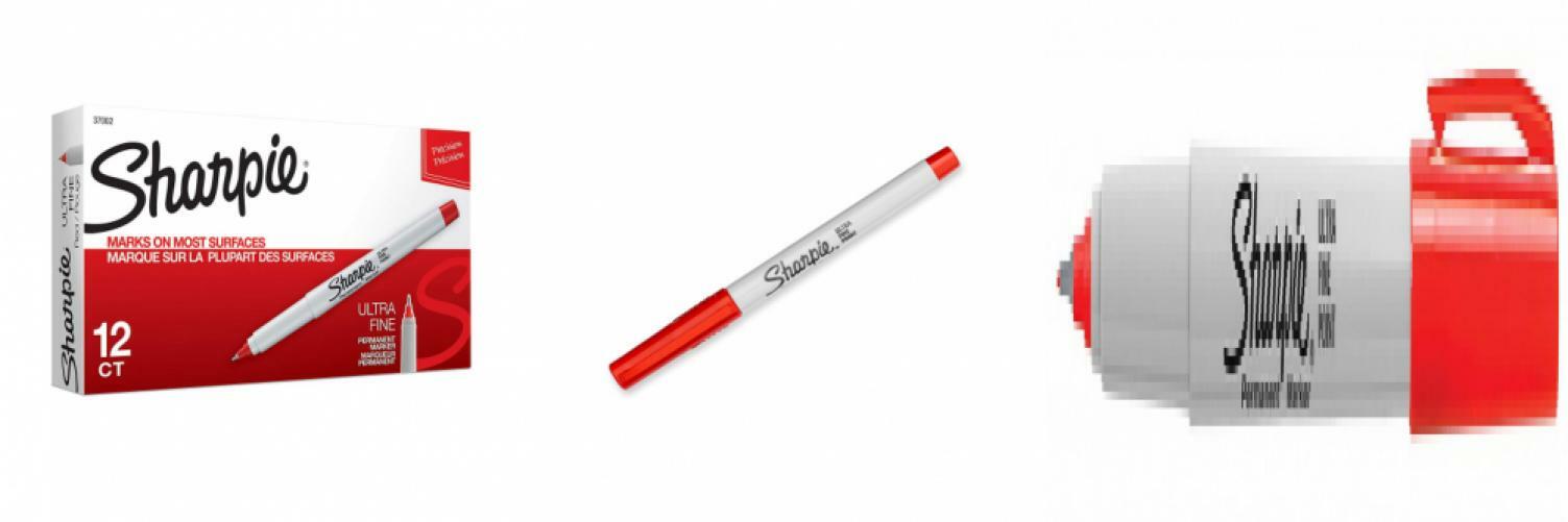 Sharpie 37002 Permanent Markers, Ultra Fine Point, Red, 12 Count 12 ...
