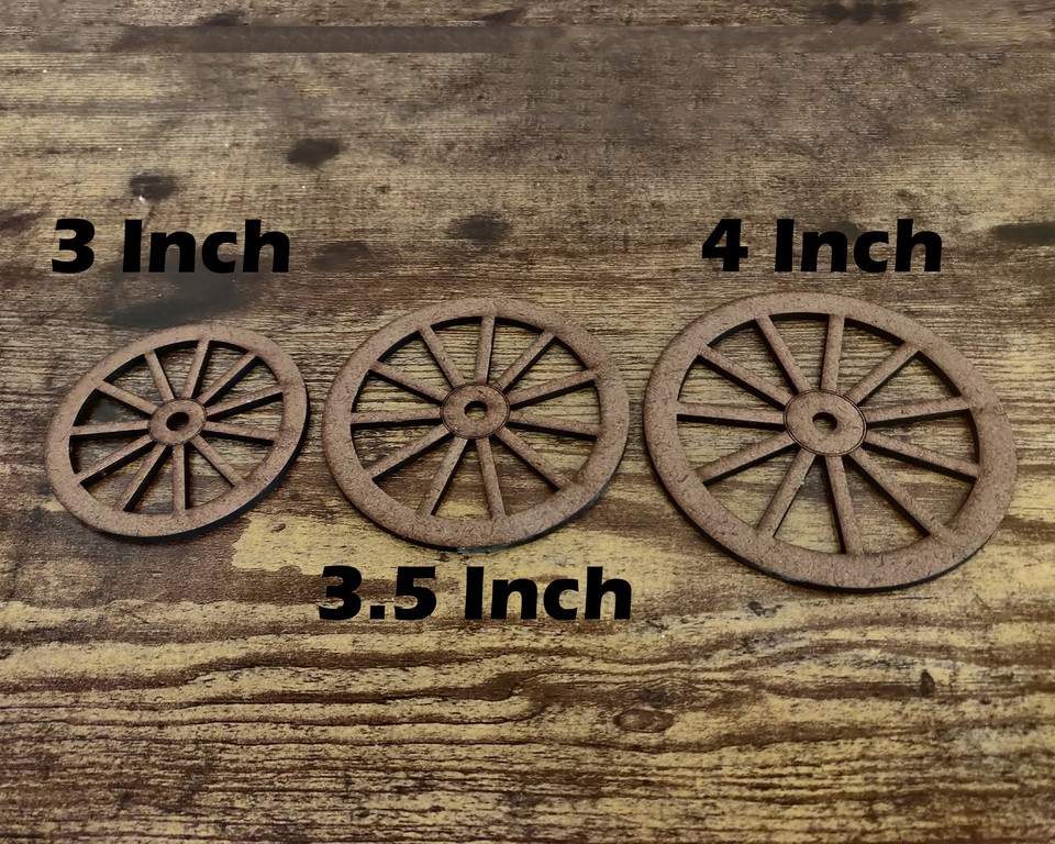 11 Spoke Wagon Wheels All sizes, 1/8 in thick Hardboard (Set of 4) | eBay