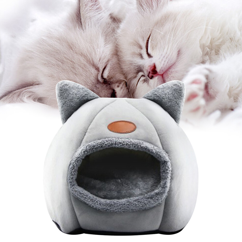 Self Warming For Winter Cat Bed Cave Wear Resistant Sleeping Pet Tent ...
