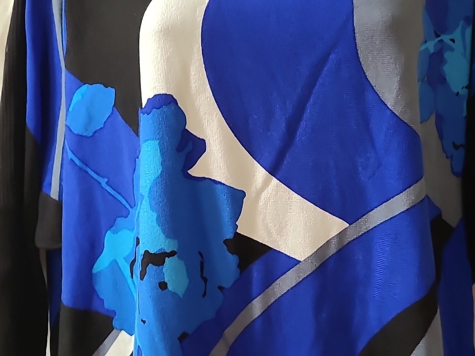 CACHE Womem's Multicolor Floral Abstract Knit Top Size XL New With Tags ...