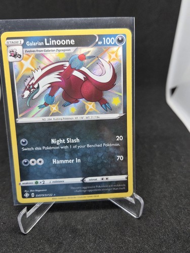 Galarian Linoone SV079/SV122 Shining Fates Baby Shiny Holo Pokemon Card ...