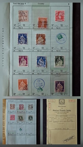 025) Switzerland Stamps in APS Sales Book From Huge Stamp Collection ...