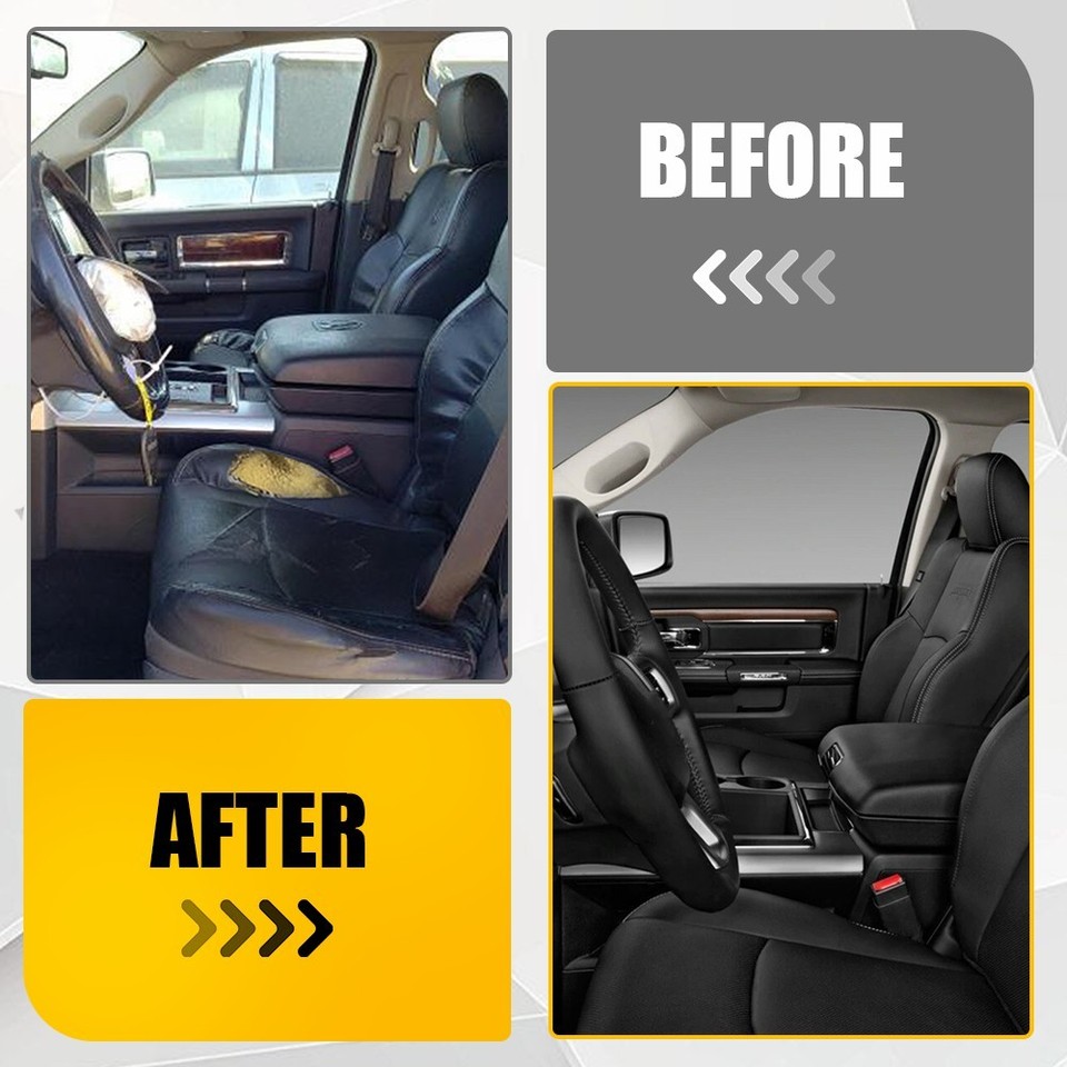 Driver&Passenger Bottom Seat Cover For 2013-2018 Dodge Ram 1500 2500 ...