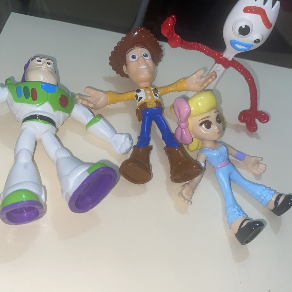 Disney Toy Story 4 Flextreme Bendable Figures Woody Forky Buzz ...