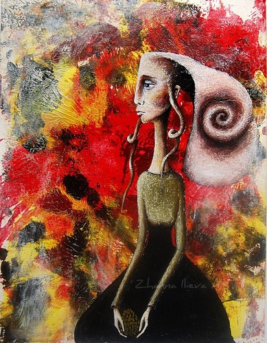 ORIGINAL ACRYLIC PAINTING CONTEMPORARY fine ART fantasy POP SURREAL ...