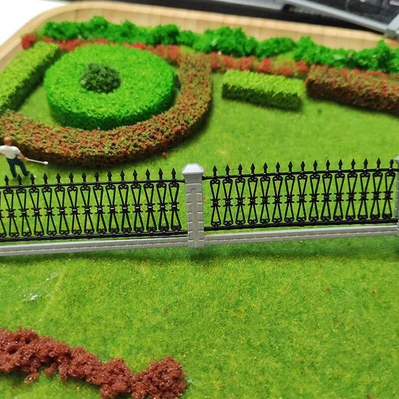 1Set Miniatures Fence DIY Building HO/OO Scale Garden Guardrail Sand ...