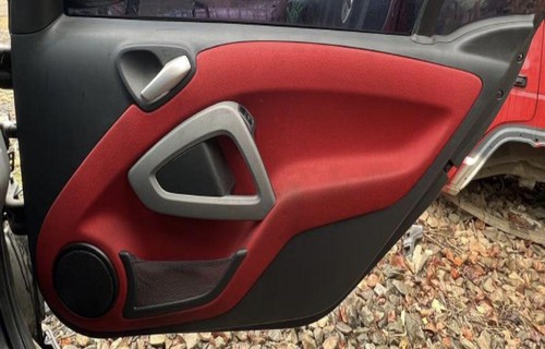 2008 2009 Smart Fortwo Front Door Panel RH Passenger Side Red Cloth OEM ...