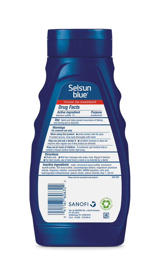 Selsun Blue Max (Maximum) Strength Anti Dandruff Dermatitis Shampoo ...