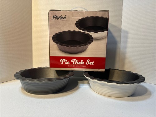 Parini Pie Dish Set Glazed Non-Stick Stoneware NIB | eBay