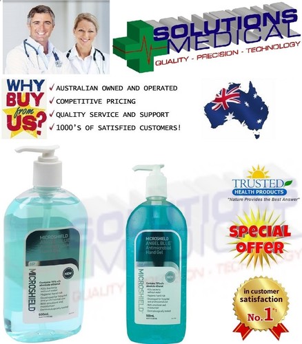 Microshield Angel Blue Hand Gel 500ml Hygienic Antimicrobial Hand Rub X ...