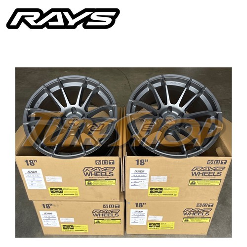 RAYS VOLK GRAMLIGHTS 57XR 18x10.5 5x114 +22 WHEELS RIMS MATTE GRAPHITE ...