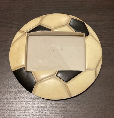 Soccer Ball Picture Frame Futbol Tabletop Sports Round Décor 3" x 4" | eBay