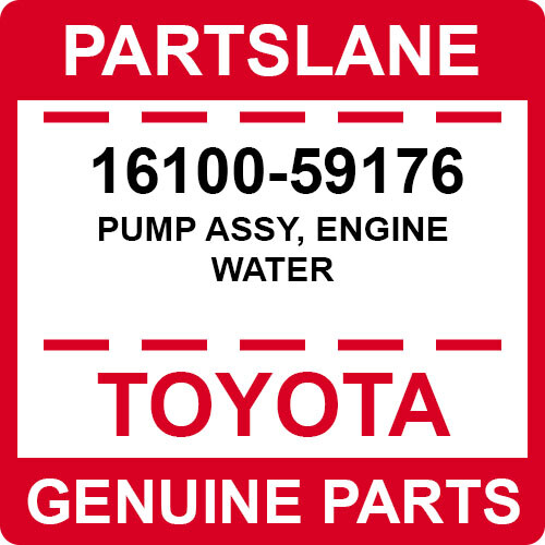 16100-59176 Toyota OEM Genuine PUMP ASSY, ENGINE WATER | eBay Australia