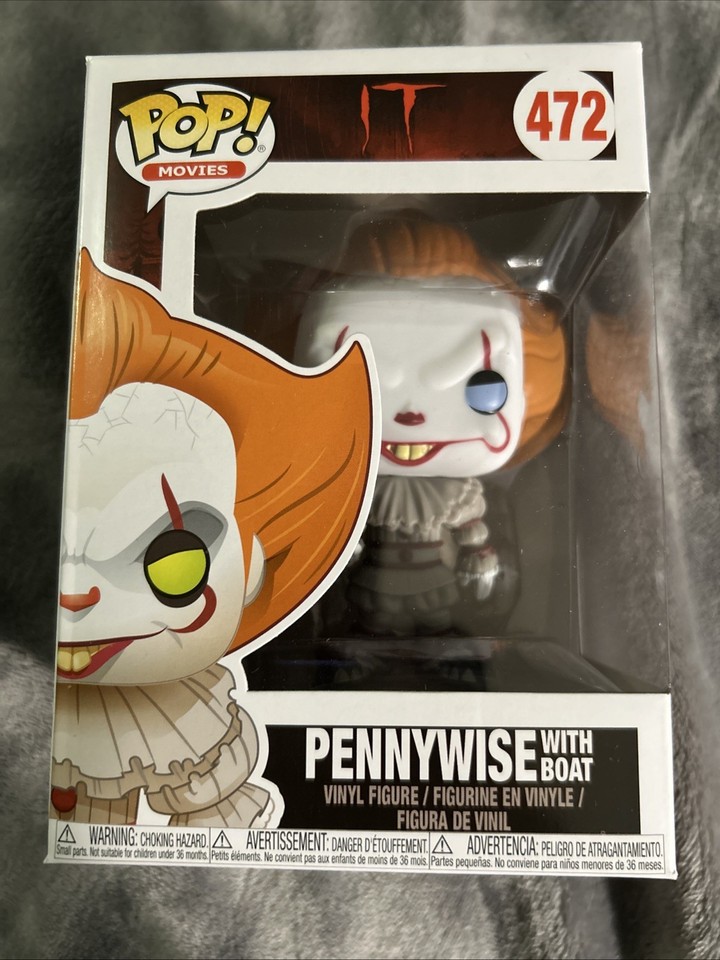 Funko Horror Pop Vinyl Figure IT Movie #472 Pennywise w/ Boat Blue Eyes ...