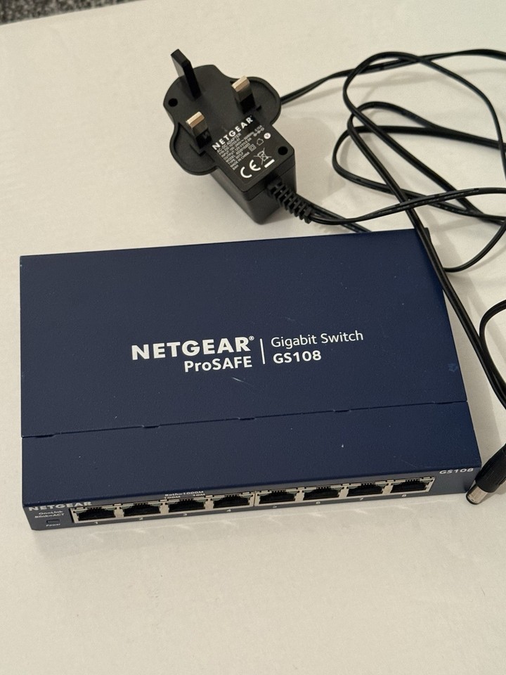 Netgear ProSafe GS108 V4 Gigabit Network Switch 8 Port Ethernet | eBay UK