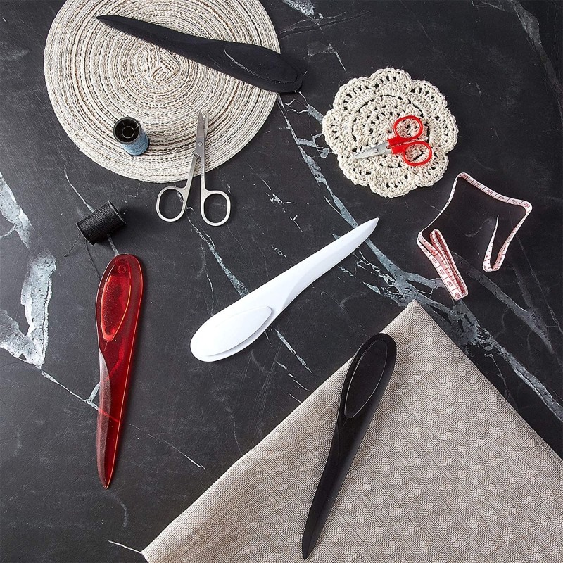 6 Pieces Point Tuner Seam Creaser Creases Sewing Tool Plastic Sewing ...