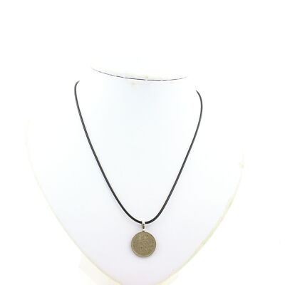Necklace Coin United Kingdom 1 Shilling George VI. Cord Black | eBay