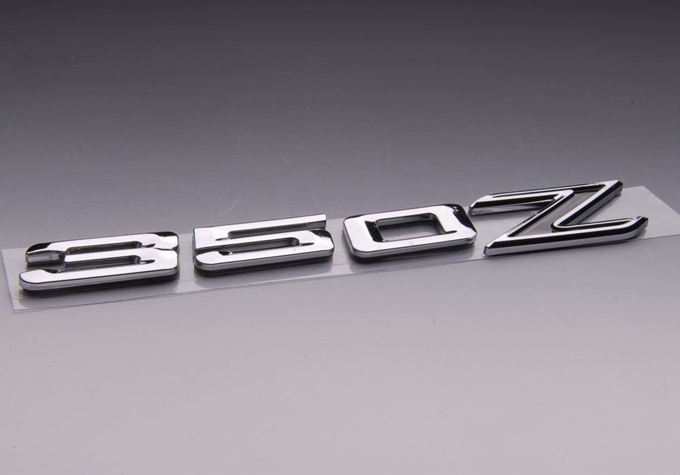 3D STYLE LETTERS TRUNK LID REAR EMBLEM CHROME 350 Z BLACK BADGE FITS ...