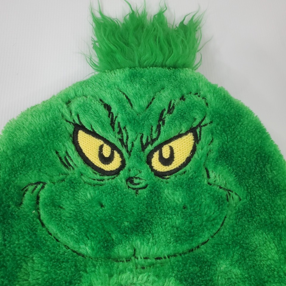 Dr Seuss Grinch PigTail Beanie Face Hair Hat The Grinch Who Stole ...