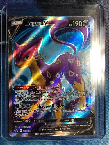 Liepard V - 180/198 - Full Art Ultra Rare Chilling Reign Pokemon TCG ...