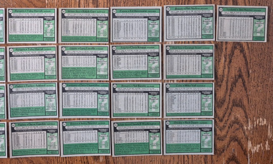 Topps Baseball Sports Trading MLB Card 33 Card Lot Old Vintage 1979 ...