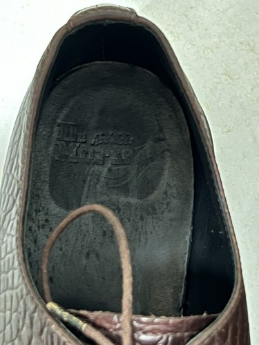 DOC DR. MARTENS 10078 Brown Leather Croc Crocodile Unique Rare 1461 | eBay