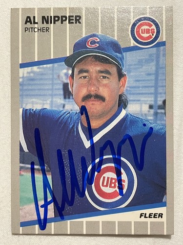 1989 Al Nipper Fleer Autographed signed Baseball Card #433 Chicago Cubs ...