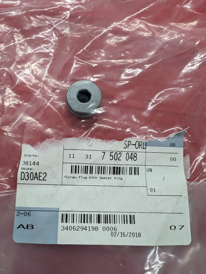 BMW Oil Drain/Filler Plug Screw Bolt M18x1.5x9mm 11317502048 New ...