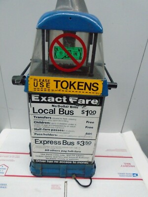 VINTAGE FARE BOX NYC BUS TOKENS COIN NYC TRANSIT - PUBLIC ...